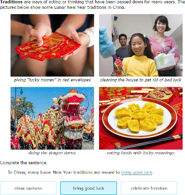 IXL - Lunar New Year (2nd grade social studies practice)