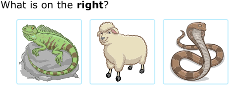 IXL | Left, middle, and right | Kindergarten math