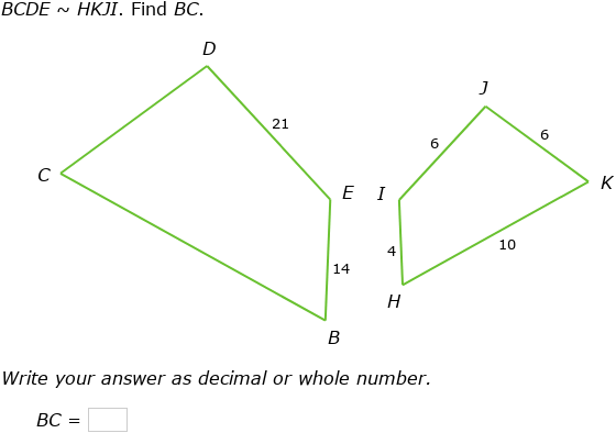 IXL - Side lengths in similar figures (Geometry practice)