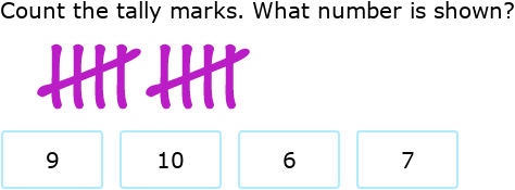 IXL | Tally marks - up to 10 | Pre-K math