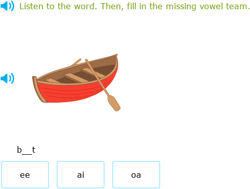 IXL | Long vowel digraph words and sentences | 3rd grade language arts