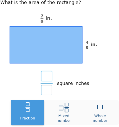 IXL | Area of rectangles with fractions | 5th grade math