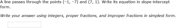 IXL | Write a linear equation from two points | 7th grade math