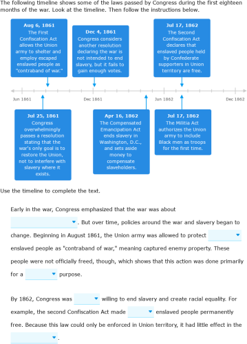 IXL - The Civil War: part I (U.S. History practice)