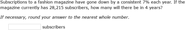 IXL - Exponential growth and decay: word problems (Algebra 1 practice)