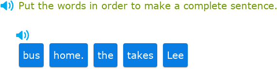 IXL | Unscramble the words to make a complete sentence | 1st grade ...