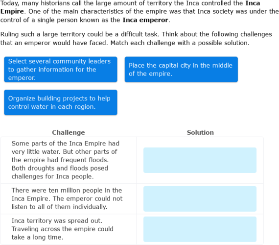 IXL | Foundations of Inca civilization | 8th grade social studies