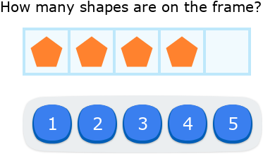 IXL | Count on frames - up to 5 | Kindergarten math