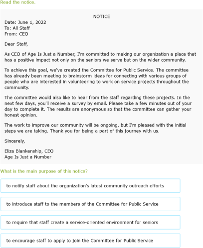 IXL | Read business letters and notices | 9th grade language arts