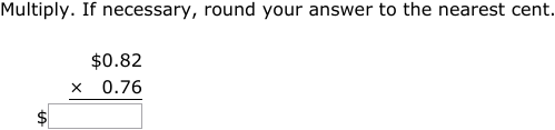 IXL | Multiply money by whole numbers and decimals | 6th grade math