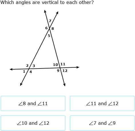 IXL | Identify vertical angles | 7th grade math