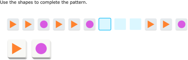 IXL | Complete a repeating pattern | 3rd grade math