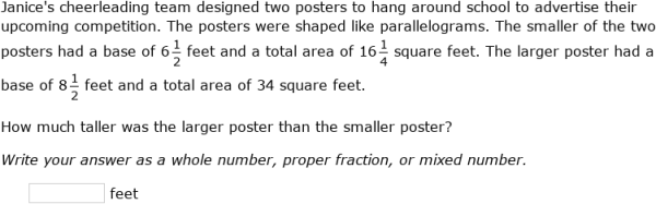 IXL | Area of quadrilaterals and triangles: word problems | 6th grade math