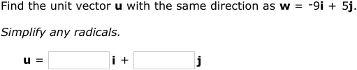 IXL - Find a unit vector (Precalculus practice)