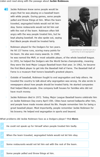 IXL | Jackie Robinson | 2nd grade social studies