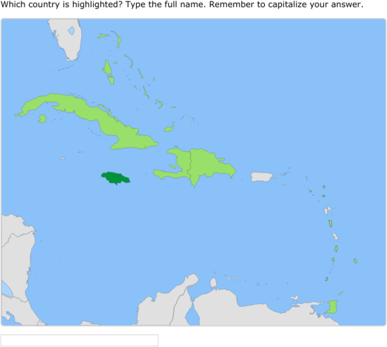 IXL | Name countries of the Caribbean | 6th grade social studies
