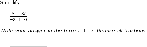 IXL - Divide complex numbers (Precalculus practice)