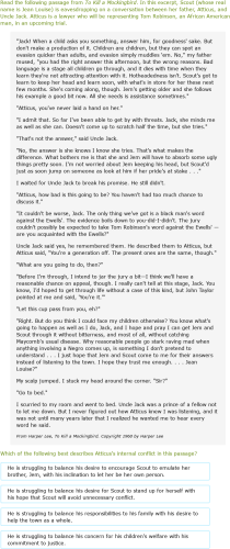 IXL | Analyze passages from To Kill a Mockingbird: Part 1 | 8th grade ...