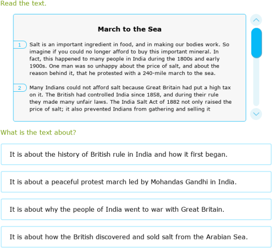 IXL | Read about history | 4th grade language arts