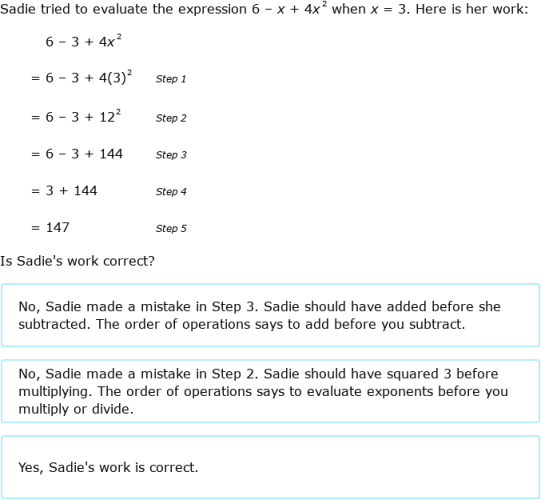 IXL | Write, read, and evaluate expressions with variables | 6th grade math
