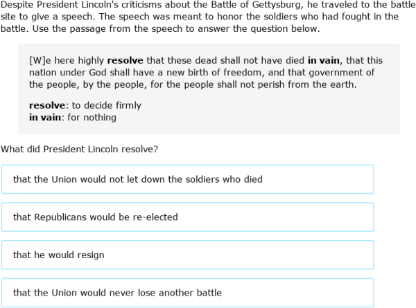 IXL | The Civil War: the First Battle of Bull Run to Gettysburg | 4th ...