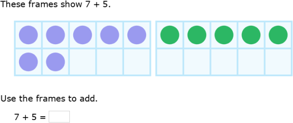 IXL | Use ten frames to add | 1st grade math