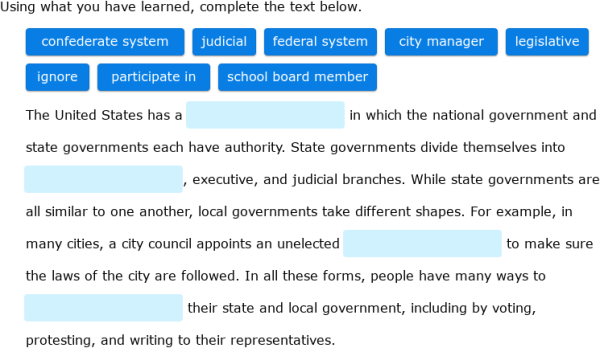 IXL | State and local government | 7th grade social studies