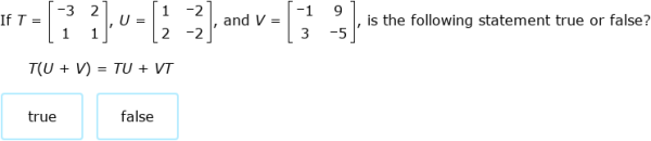 IXL - Properties of matrices (Algebra 1 practice)