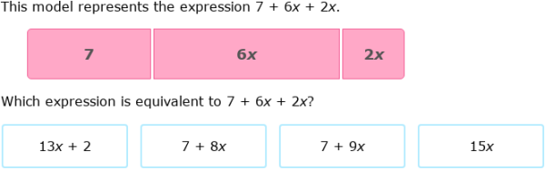 IXL | Identify equivalent expressions using strip models | 6th grade math