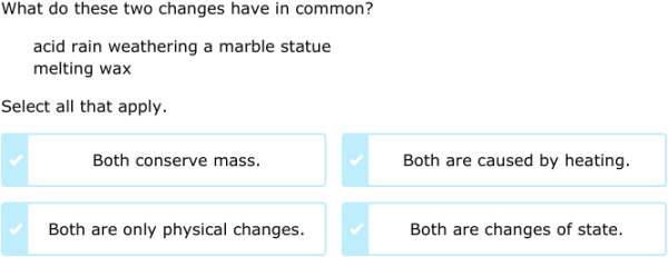 IXL | Compare physical and chemical changes | 8th grade science