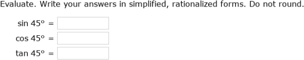 IXL - Find trigonometric functions of special angles (Geometry practice)
