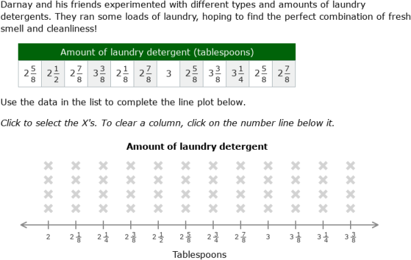 IXL | Create and interpret line plots with fractions II | 5th grade math