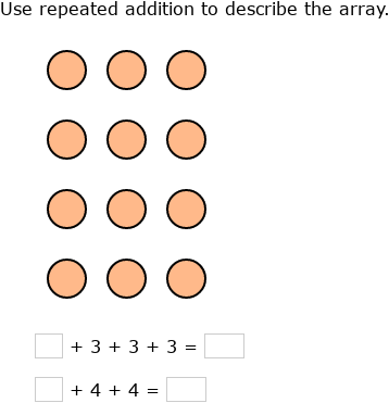IXL | Write addition sentences for arrays - sums to 25 | 2nd grade math