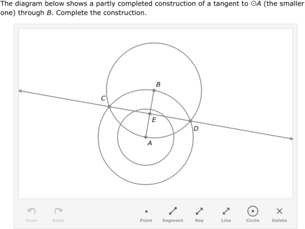 IXL - Construct a tangent line to a circle (Geometry practice)