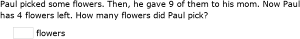 IXL | "Take from" word problems with start unknown - up to 20 | 1st ...