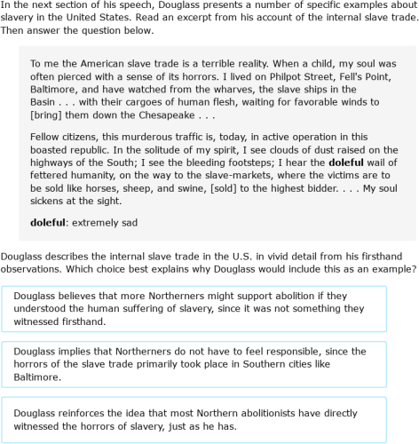 IXL - Source analysis: What to the slave is the Fourth of July? (U.S ...