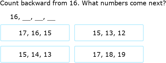 IXL | Count forward and backward - up to 20 | Kindergarten math