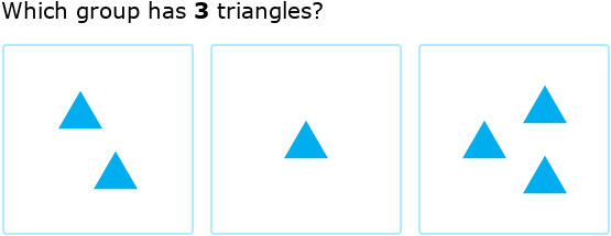 IXL | Represent numbers with shapes - up to 3 | Kindergarten math