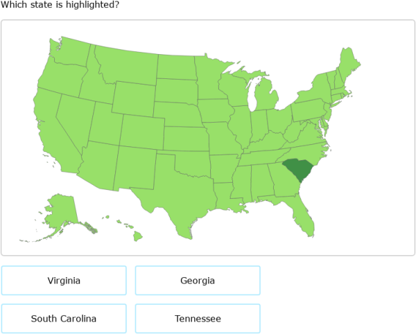 IXL | Identify states of the Southeast | 5th grade social studies