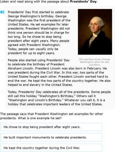 IXL | Presidents' Day | 1st grade social studies