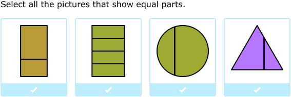 IXL | Identify equal parts | 3rd grade math