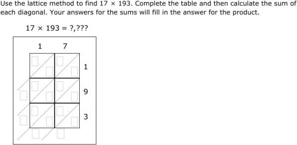 IXL | Lattice multiplication | 4th grade math