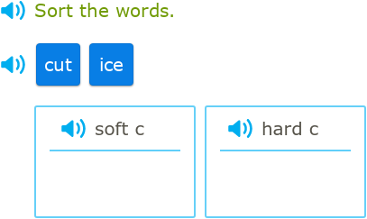 IXL | Sort soft and hard g words with soft and hard c words | 1st grade ...