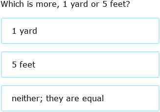 IXL | Compare customary units of length | 4th grade math