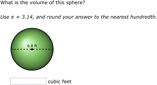 IXL | Volume of spheres | 8th grade math