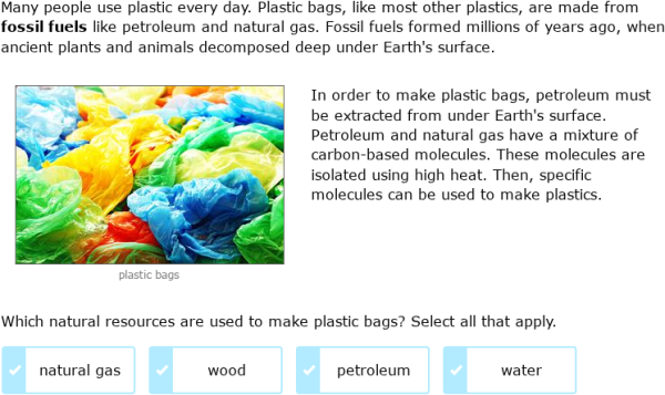 IXL | Synthetic materials | 8th grade science