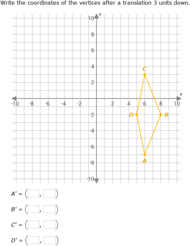 IXL | Translations: find the coordinates | 8th grade math