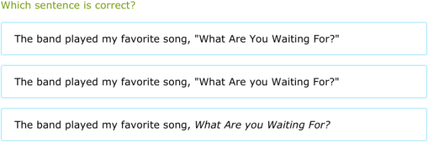 IXL | Formatting and capitalizing titles | 5th grade language arts