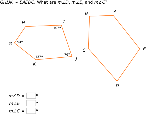 IXL - Side lengths and angle measures in similar figures (Geometry ...