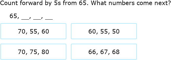 IXL | Count forward by fives - up to 120 | 1st grade math